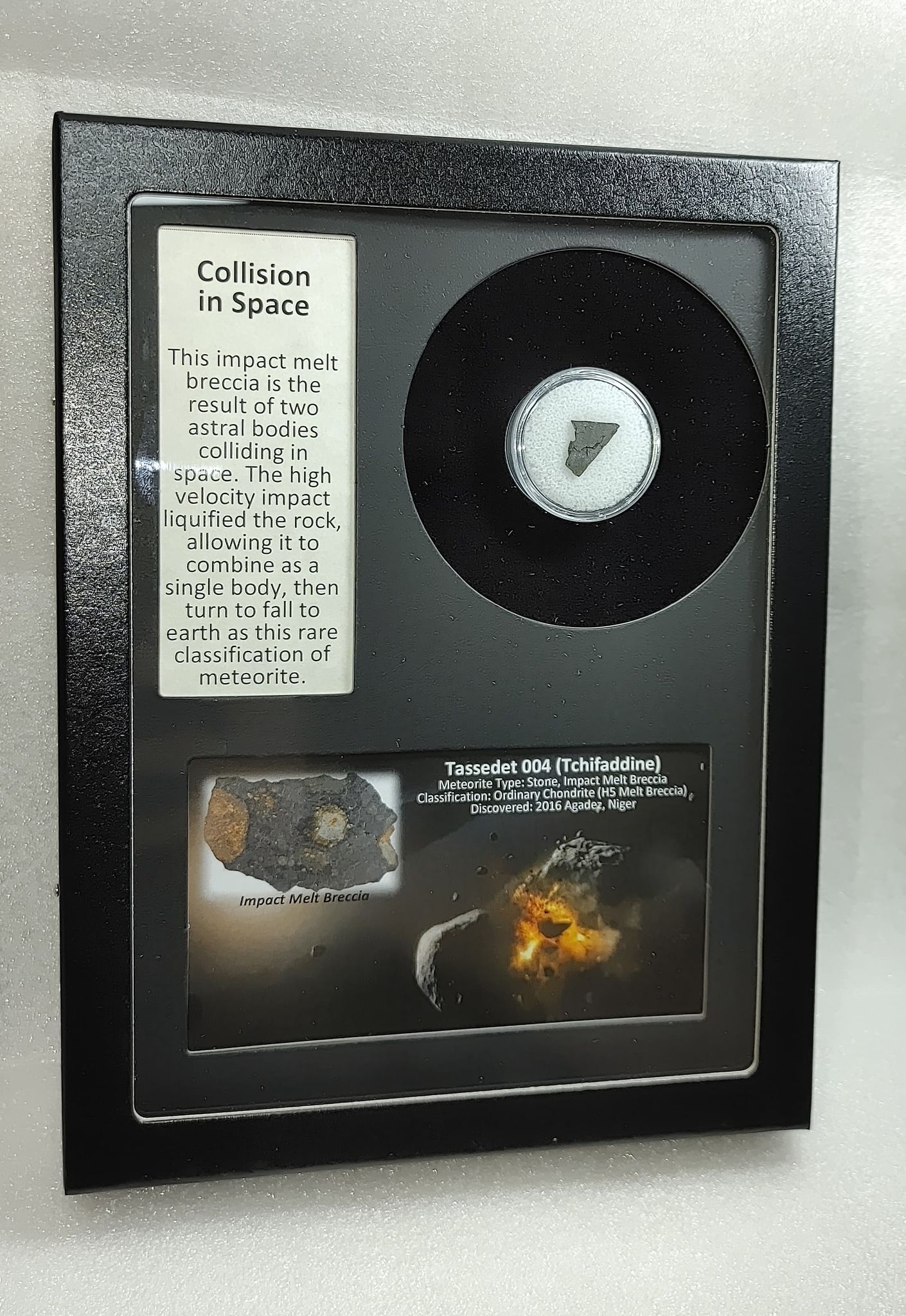 Collision in Space Meteorite Frame #4 | Fossils for Sale
