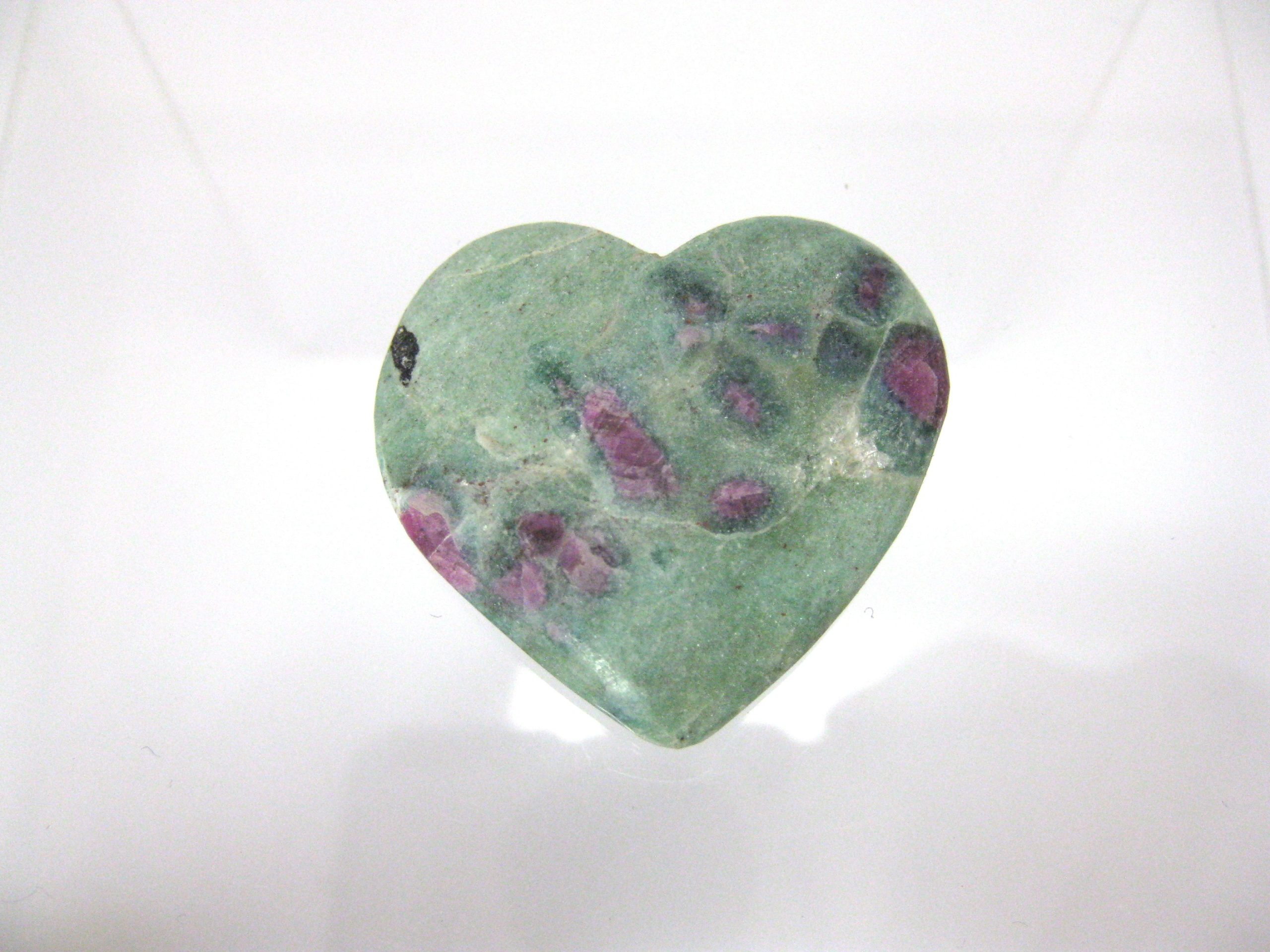Ruby in Fuchsite Metaphysical Heart #2 | Fossils for Sale