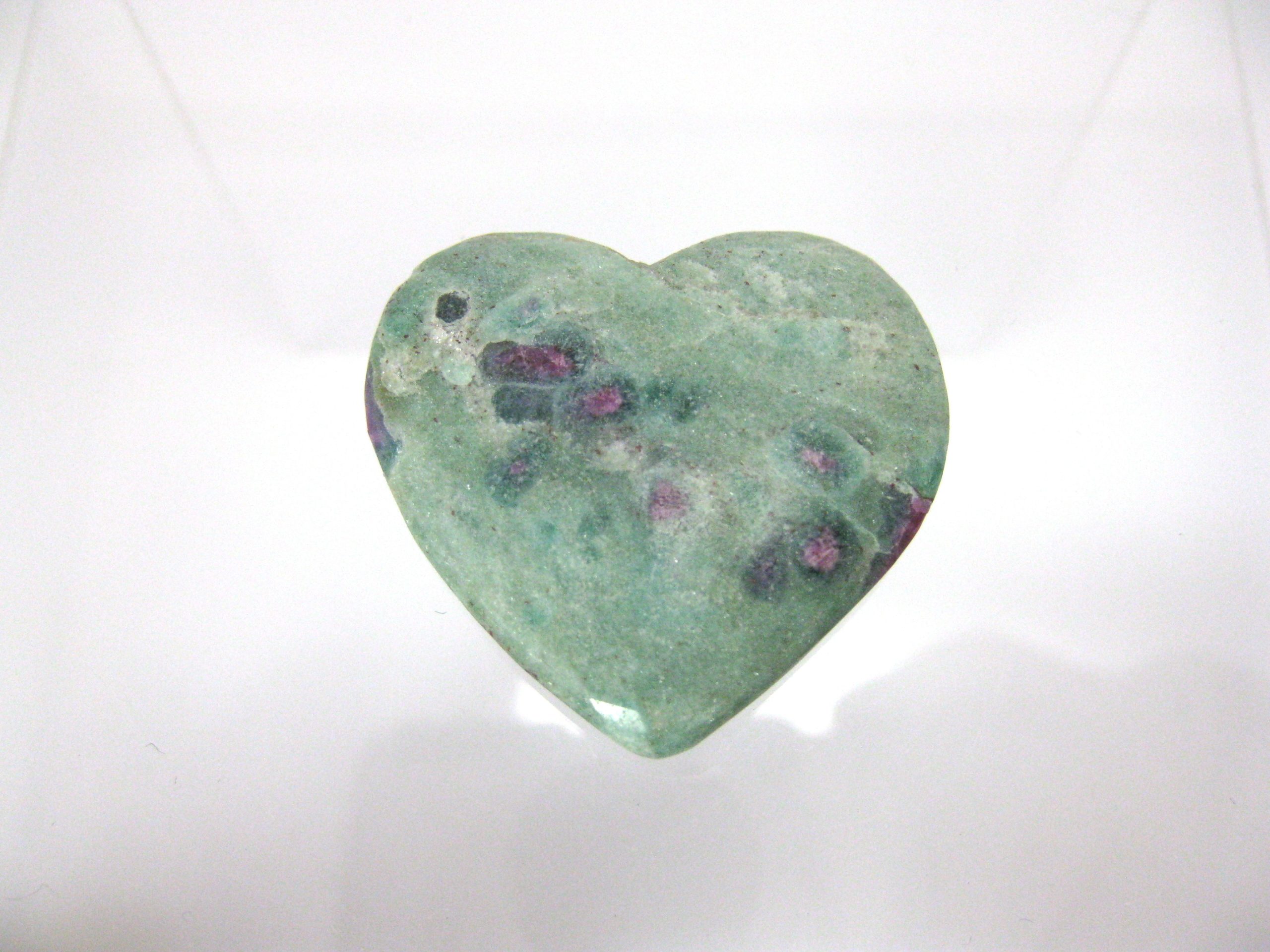 Ruby in Fuchsite Metaphysical Heart #2 | Fossils for Sale